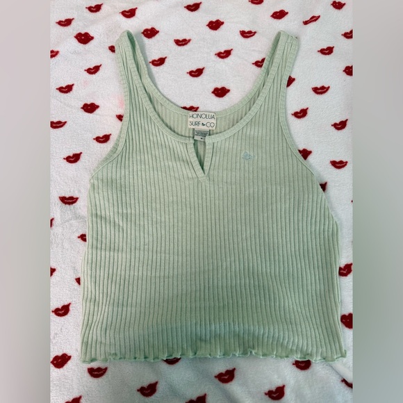 Tops | Sage Green Ribbed Tank Top | Poshmark